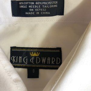 King Edward | Shirts | Mens King Edward Dress Shirt White Size 8 | Poshmark